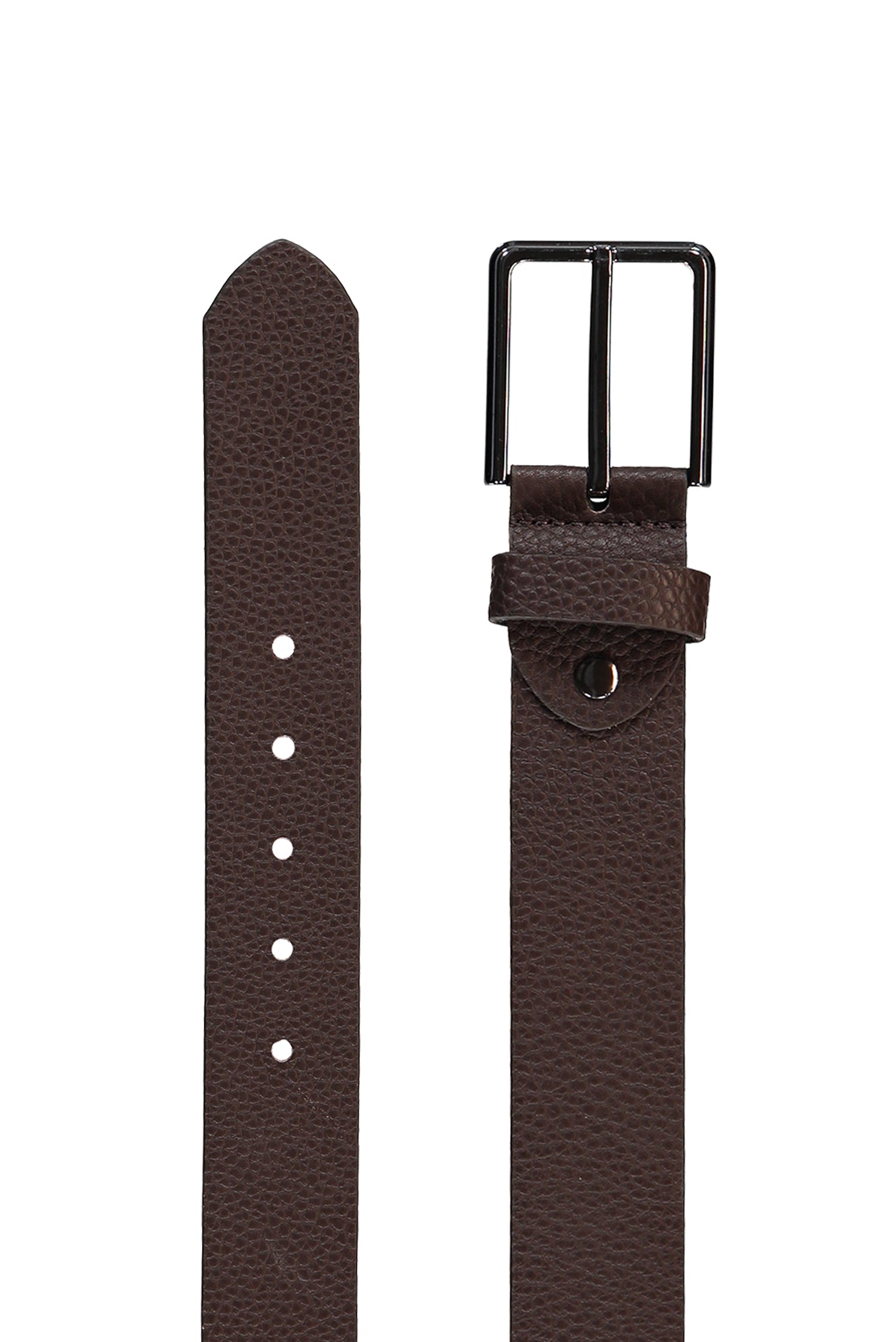 Erkek Koyu Kahve Spor Floter Deri Kemer | Kiğılı